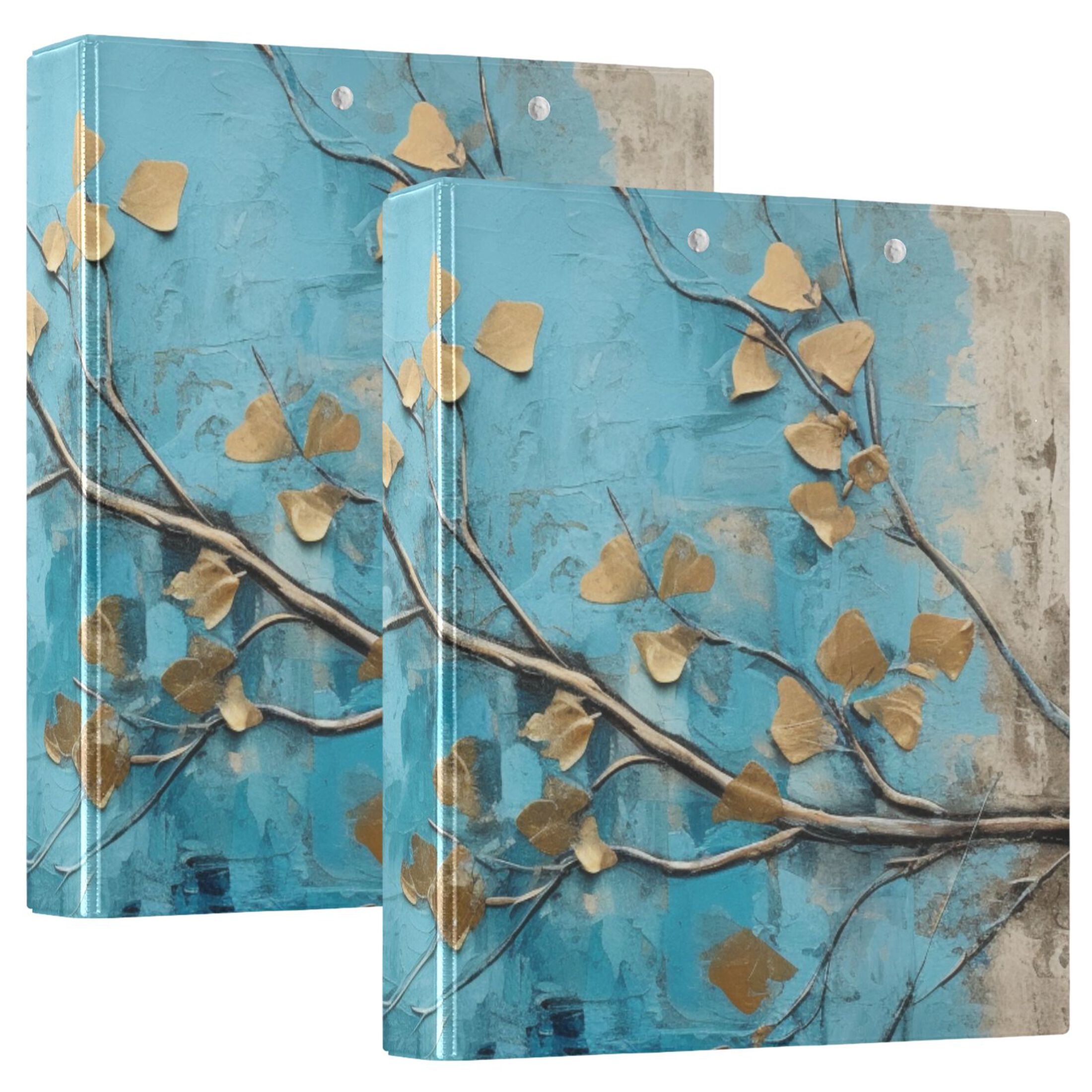 Abstract Tree Branch Hardcover 3 Ring Binder 1.5 inch Round Rings with ...