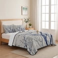 Abstract Tree Branch Silhouette 3 Pieces Quilt Set,1 Quilt with 2 Shams ...