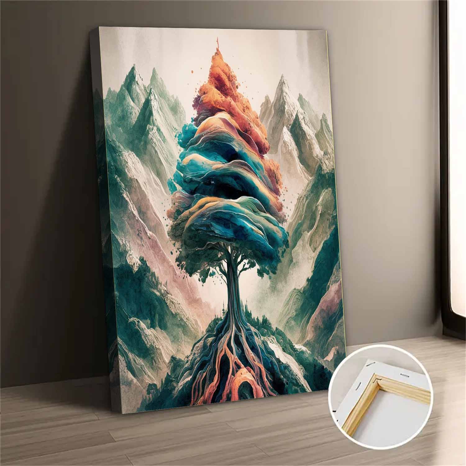 Abstract Tree Canvas Wall Art Print For Bedroom Living Room Decor ...