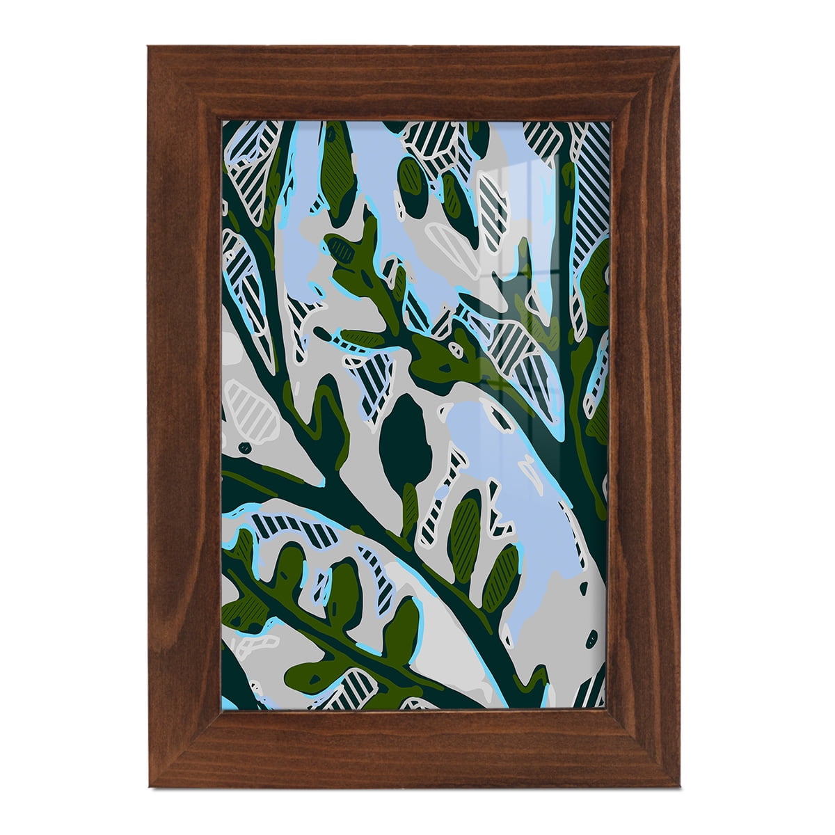 Abstract Tree Limbs II -Framed Print w/glass-Chestnut - Walmart.com