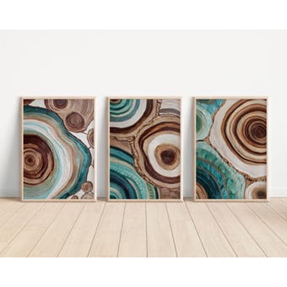 Abstract Tree Ring Poster, Set 3, Poster Only - Walmart.com