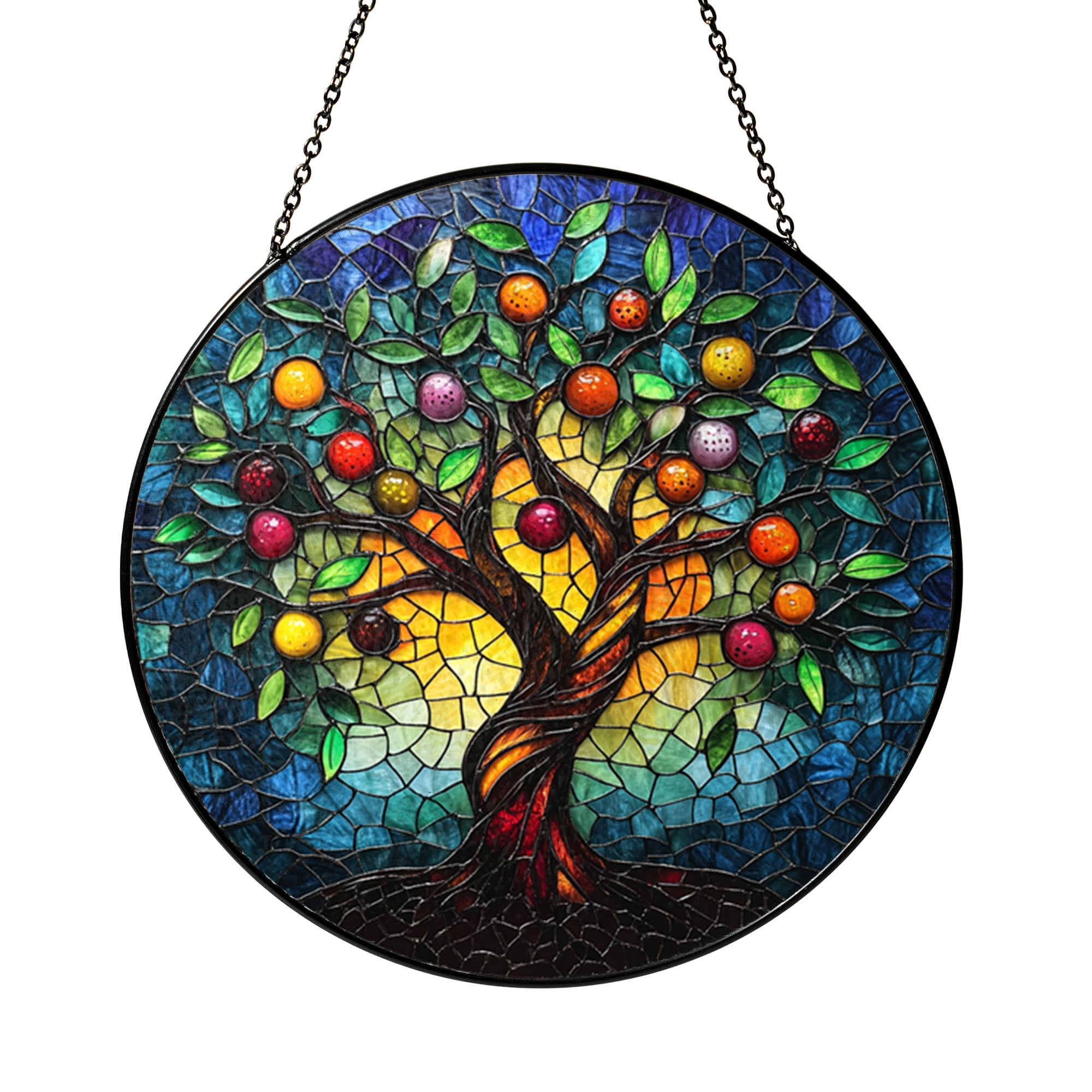 Abstract Tree and Moon Cycle Acrylic Style Window Suncatcher - Walmart.com