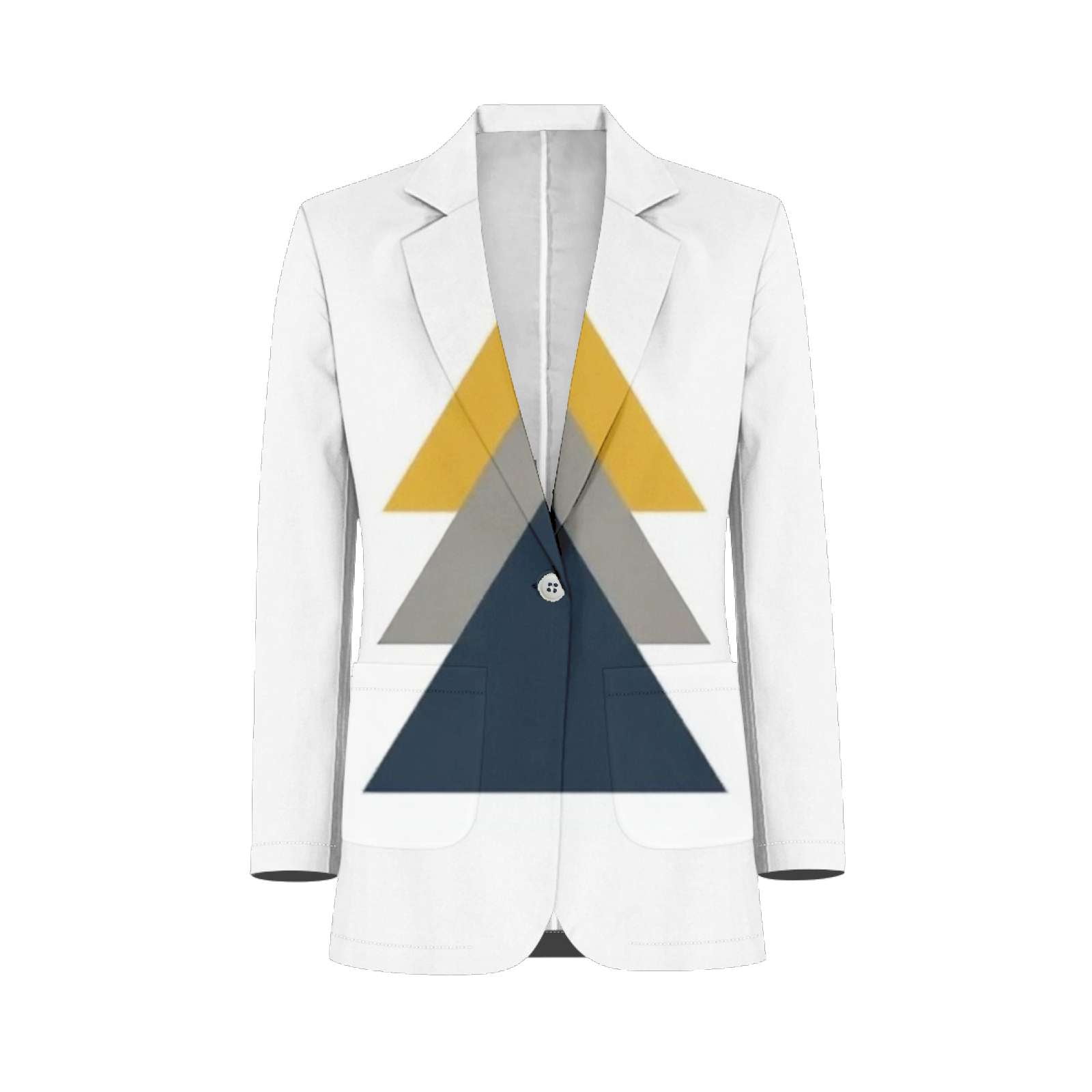Abstract Triangles Geometric Art Print Mens Suits Shawl Collar Slim Fit ...