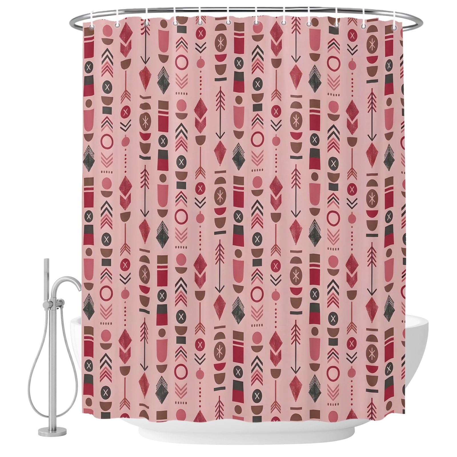 Abstract Tribal Arrows Shower Curtain Set - Small 36" x 72" Washable ...