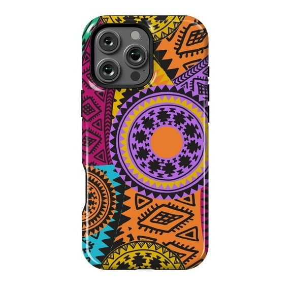 Abstract Tribal Pattern Modern Art iPhone Case 17 16 15 14 13 12 11 Pro ...