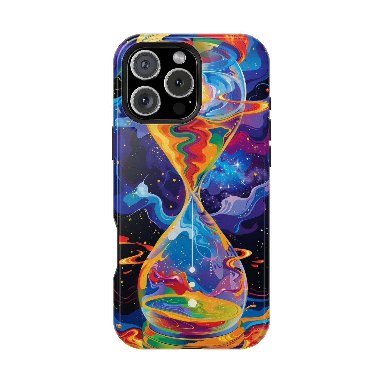 Abstract Trippy Hourglass Design Phone Case for iPhone 11 to 16 Pro Max ...