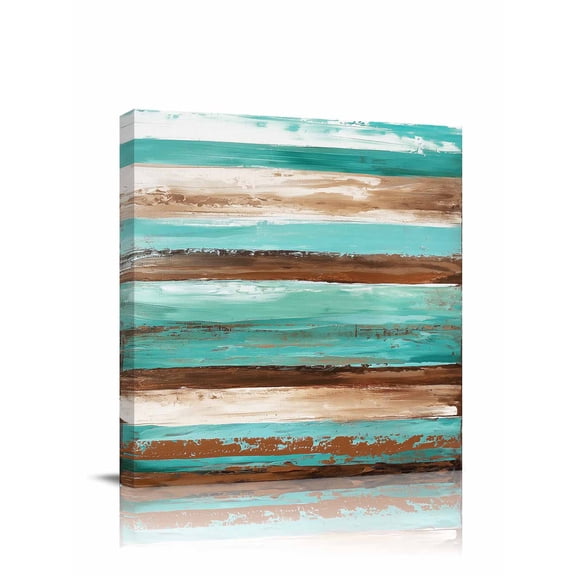 Turquoise Abstract Canvas Art
