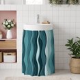 Abstract Turquoise Moire Small Cabinet Curtain 11''x13'', Gradient ...