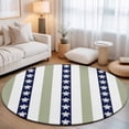 Abstract Turtle Texture Stripes Round Rug 5ft Sage Green Black White ...