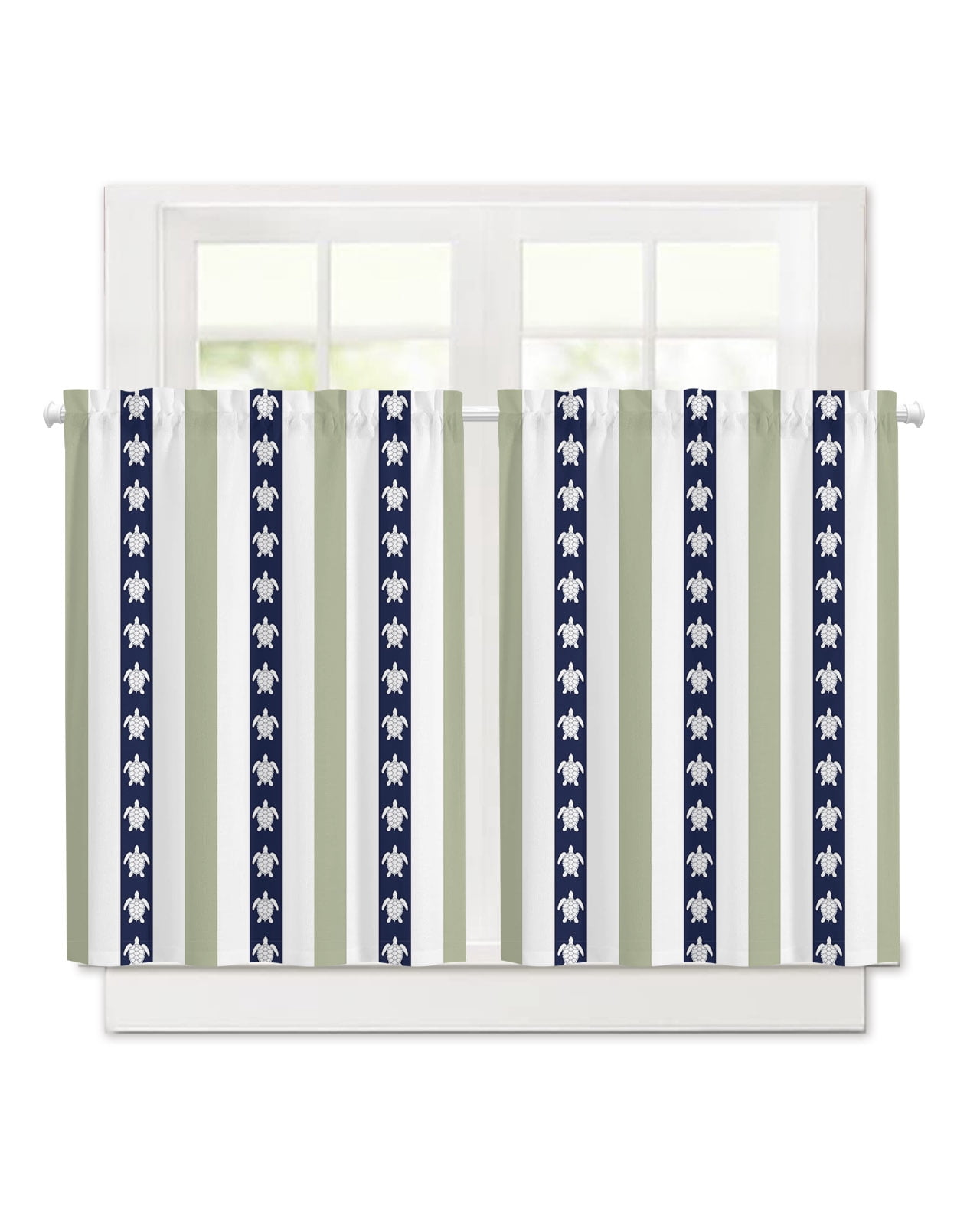 Abstract Turtle Texture Stripes Short Blackout Curtains 36 Inch Long ...