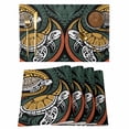 Abstract Turtles Cotton Linen Placemats Set of 4, Hawaii Turtles ...