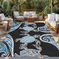 Abstract Turtles Indoor Outdoor Rugs 4x6 Ft, Tribal Turtles Animals ...