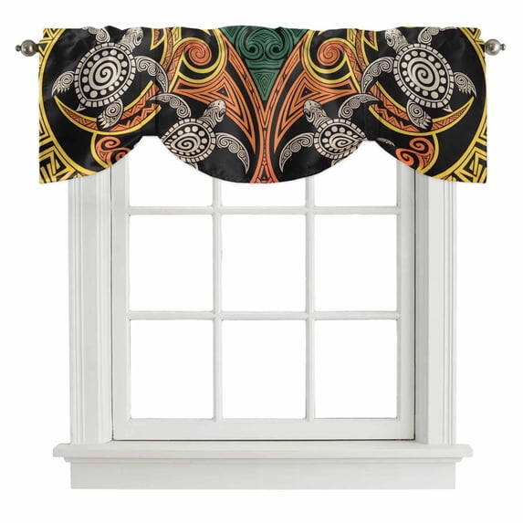 Abstract Turtles Tie Up Valance Curtains Hawaii Turtles Animals ...