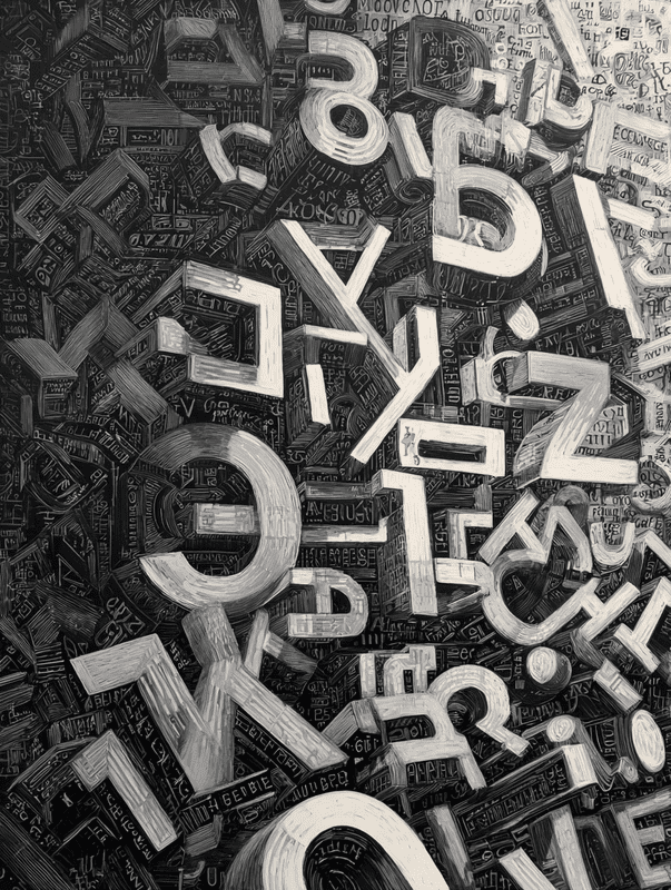 Abstract Typography Canvas Art Print, Wall Decor for Living Room ...