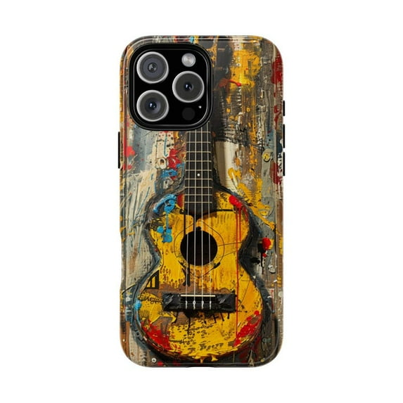 Abstract Ukulele Portuguese Guitar from Hawaii Case for iPhone 11,12,13 ...