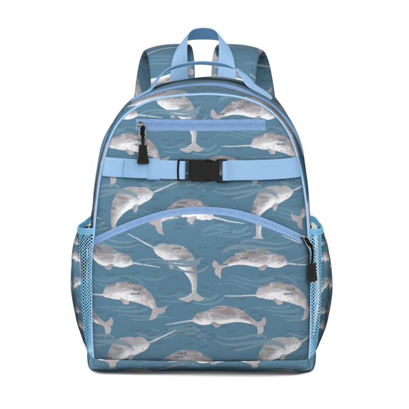 Abstract Underwater Marine Life Students Backpack With Dolphin, Whale ...