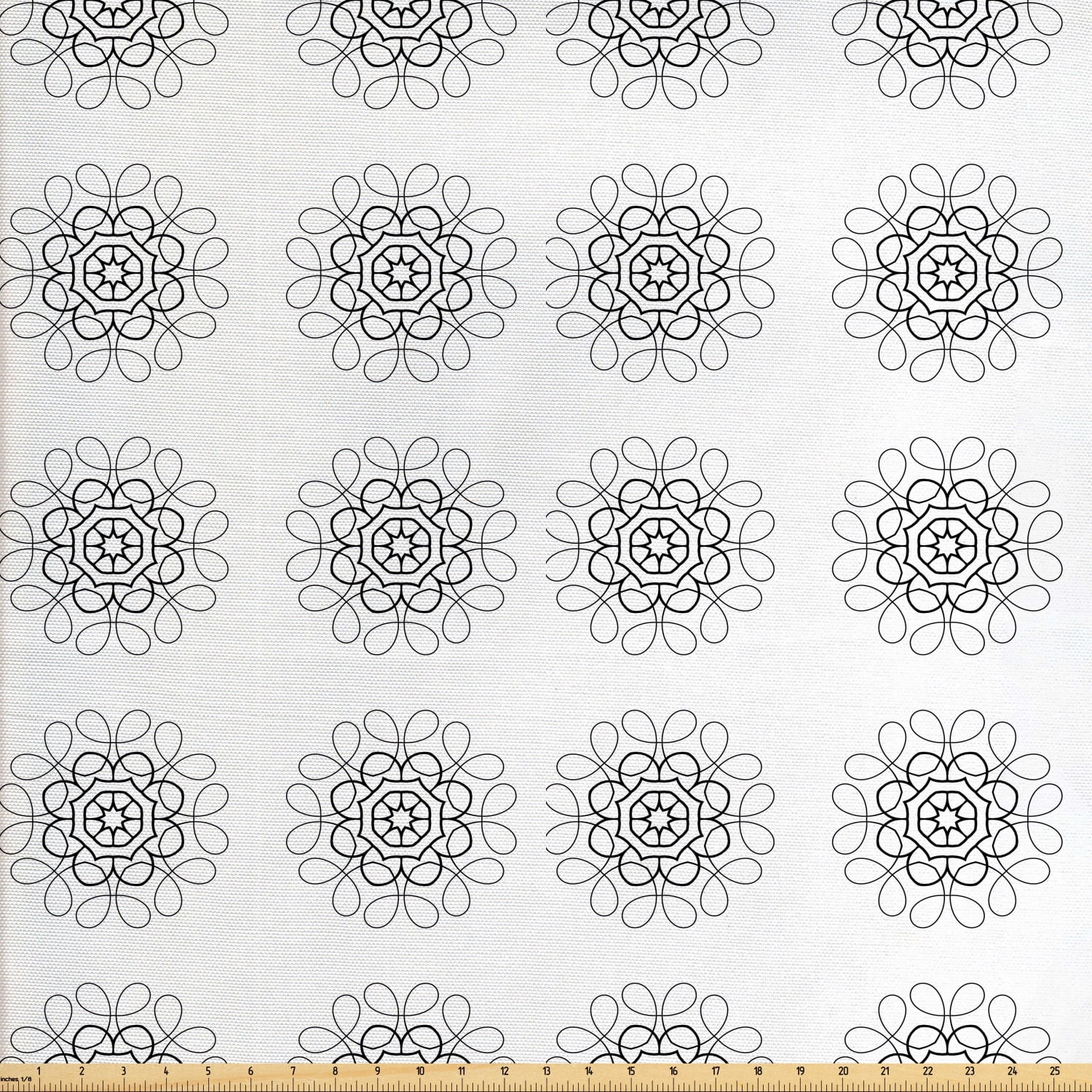 Ambesonne Abstract Fabric by the Yard Upholstery, Botany Inspired Line ...