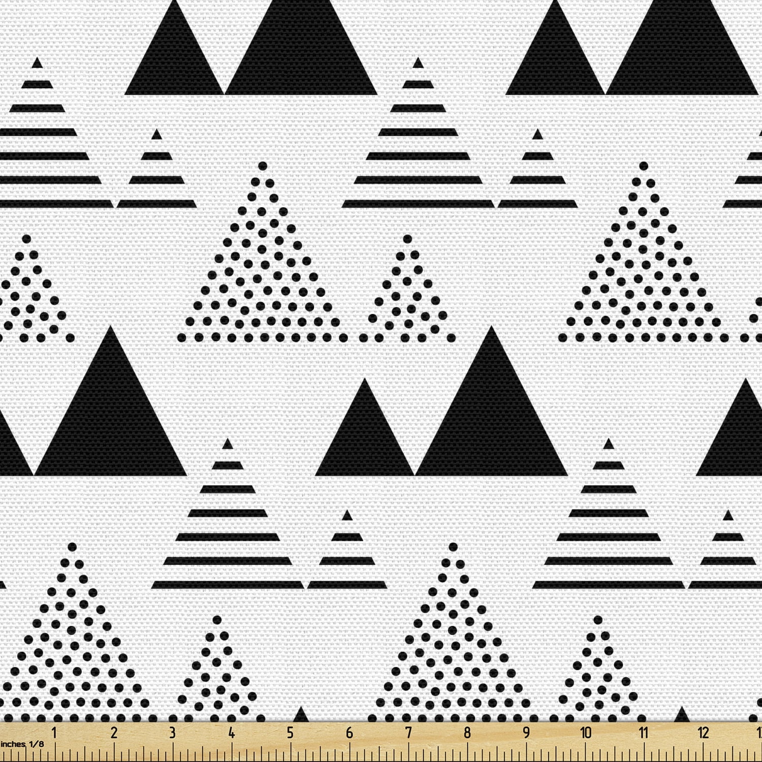 Ambesonne Abstract Fabric by the Yard Upholstery, Dotted Striped ...
