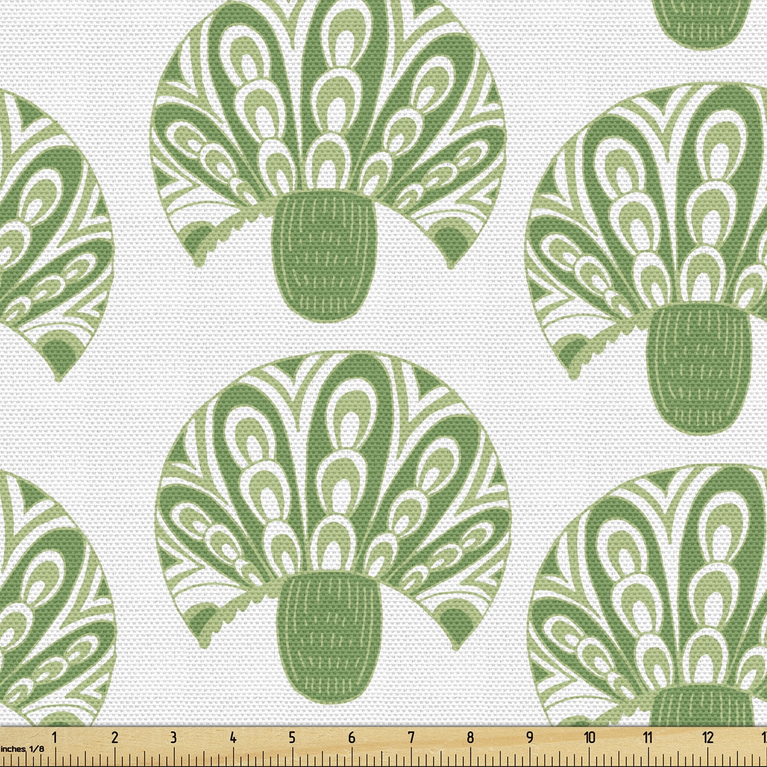 Abstract Upholstery Fabric by the Yard, Pattern of Shapes with Round ...
