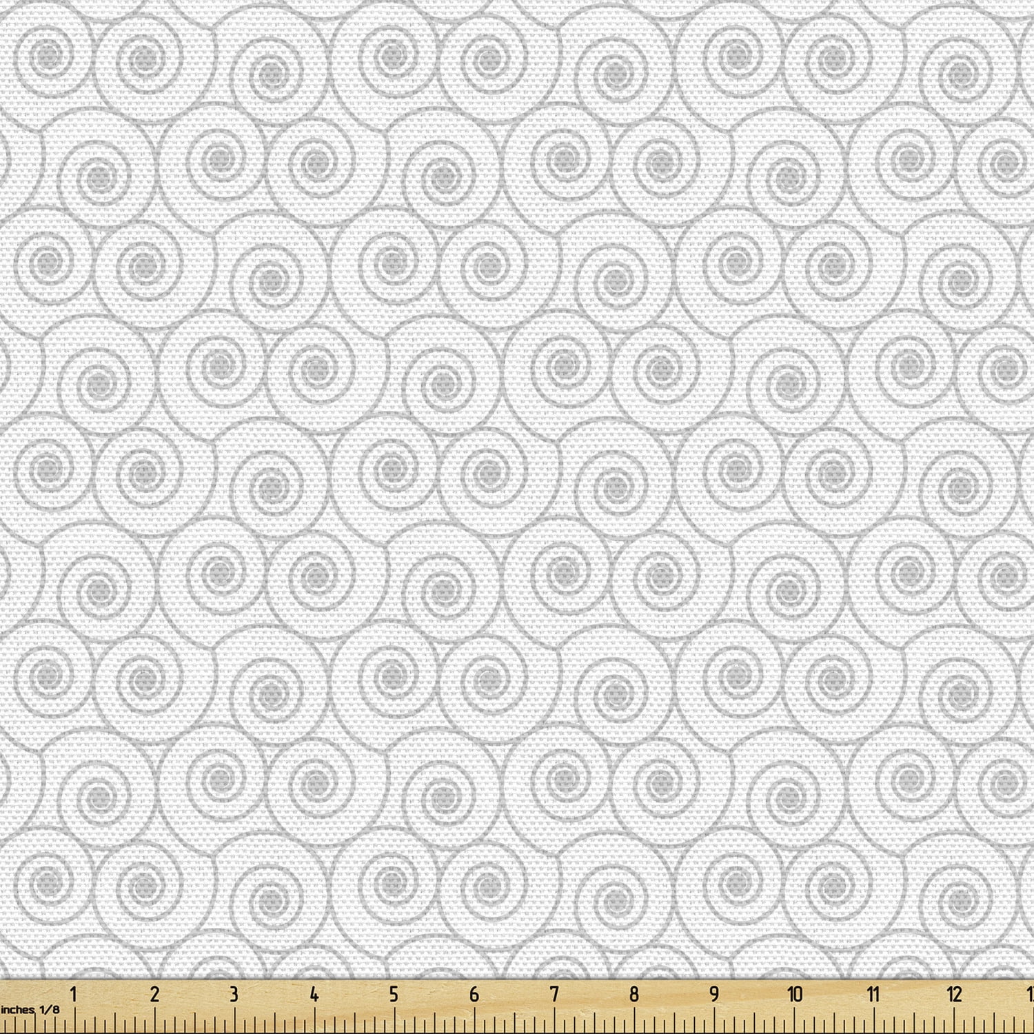 Ambesonne Abstract Fabric by the Yard Upholstery, Snail Inspired Swirls ...