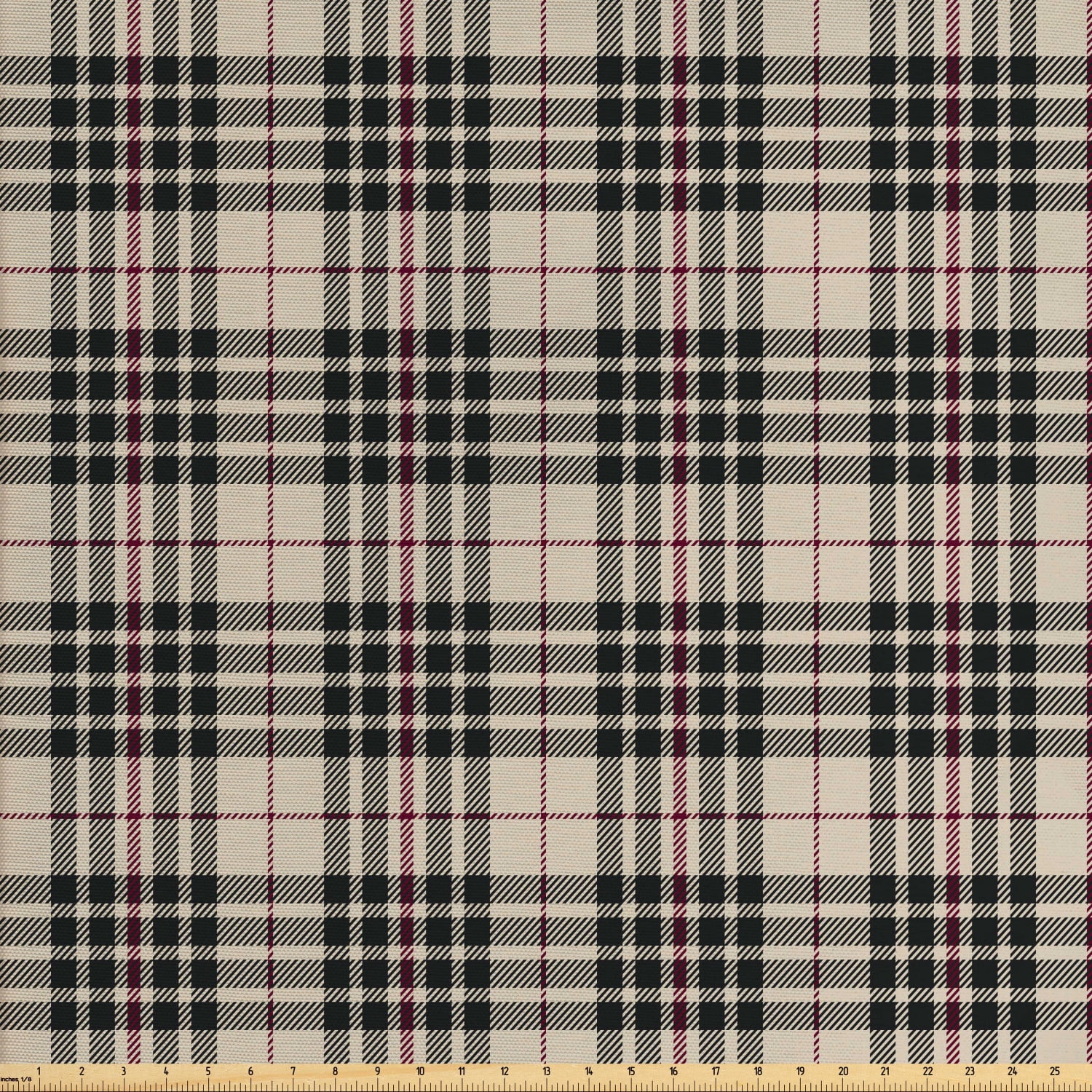 Abstract Upholstery Fabric by the Yard, Traditional Tartan Pattern ...