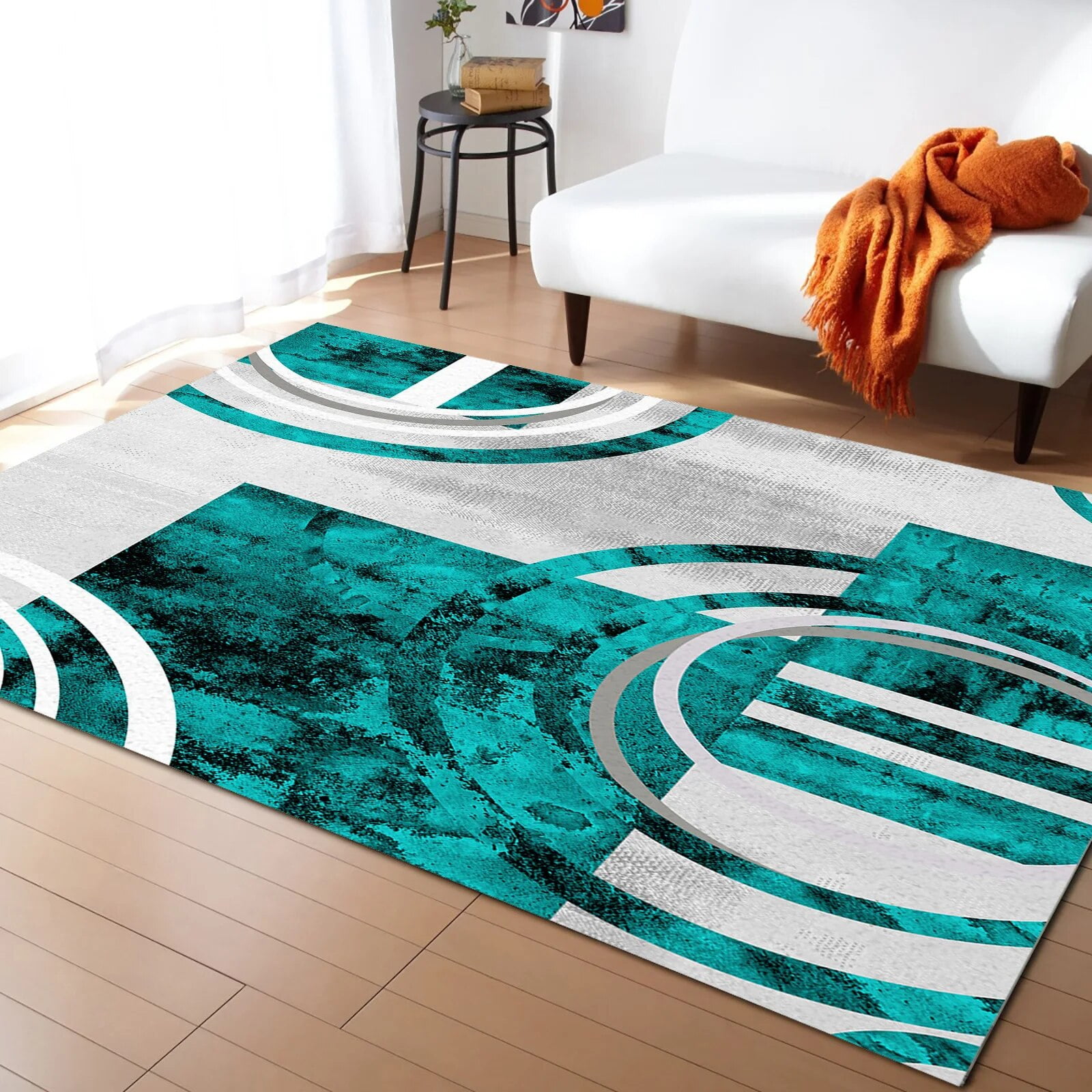 Abstract Urban Marble Living Room Carpet Coffee Table Floor Mat Study ...
