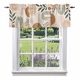 Abstract Valance Curtain 1 Panel, Boho Minimalist Beige Arches Line ...