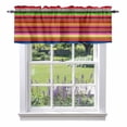 Abstract Valances for Windows Colorful Mexican Stripe Pattern Orange ...