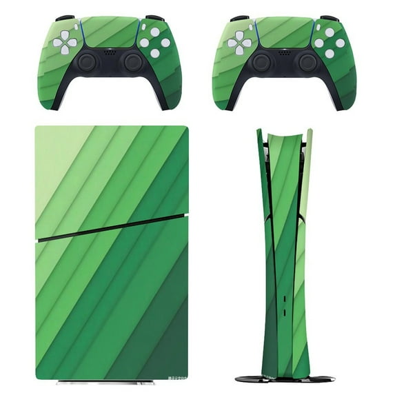 Abstract Vector Green Vertical Stripes PS5/PS5 Slim Digital Disc Skin ...