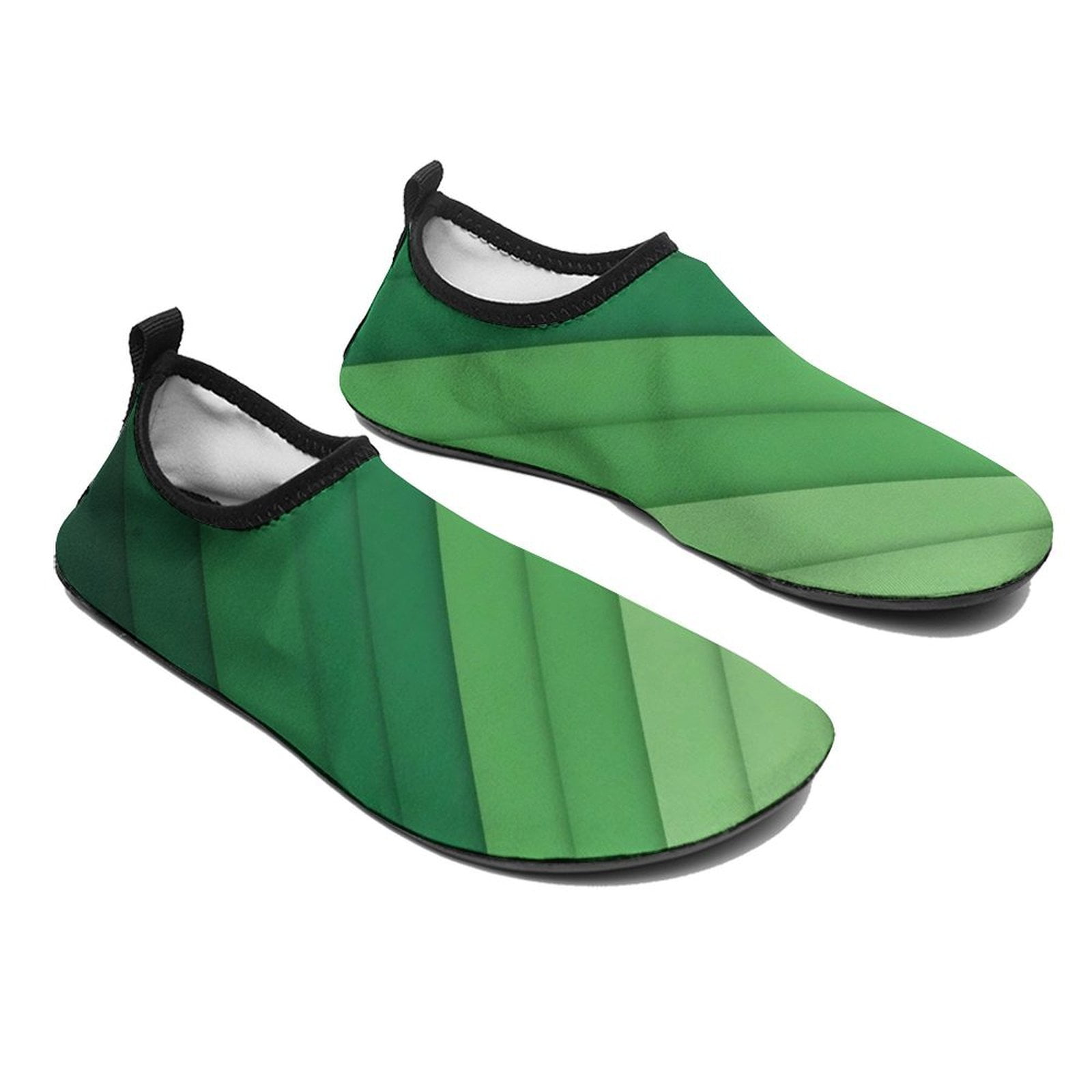Abstract Vector Green Vertical Stripes Water Shoes Beach Slip-on Shoes ...