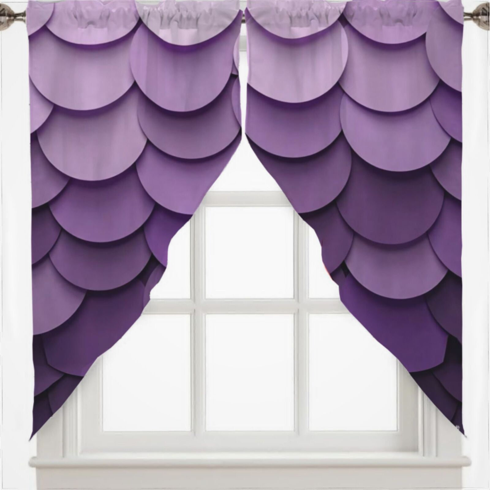 Abstract Vector Purple Disc Swag Valances For Windows 2 Pack For ...