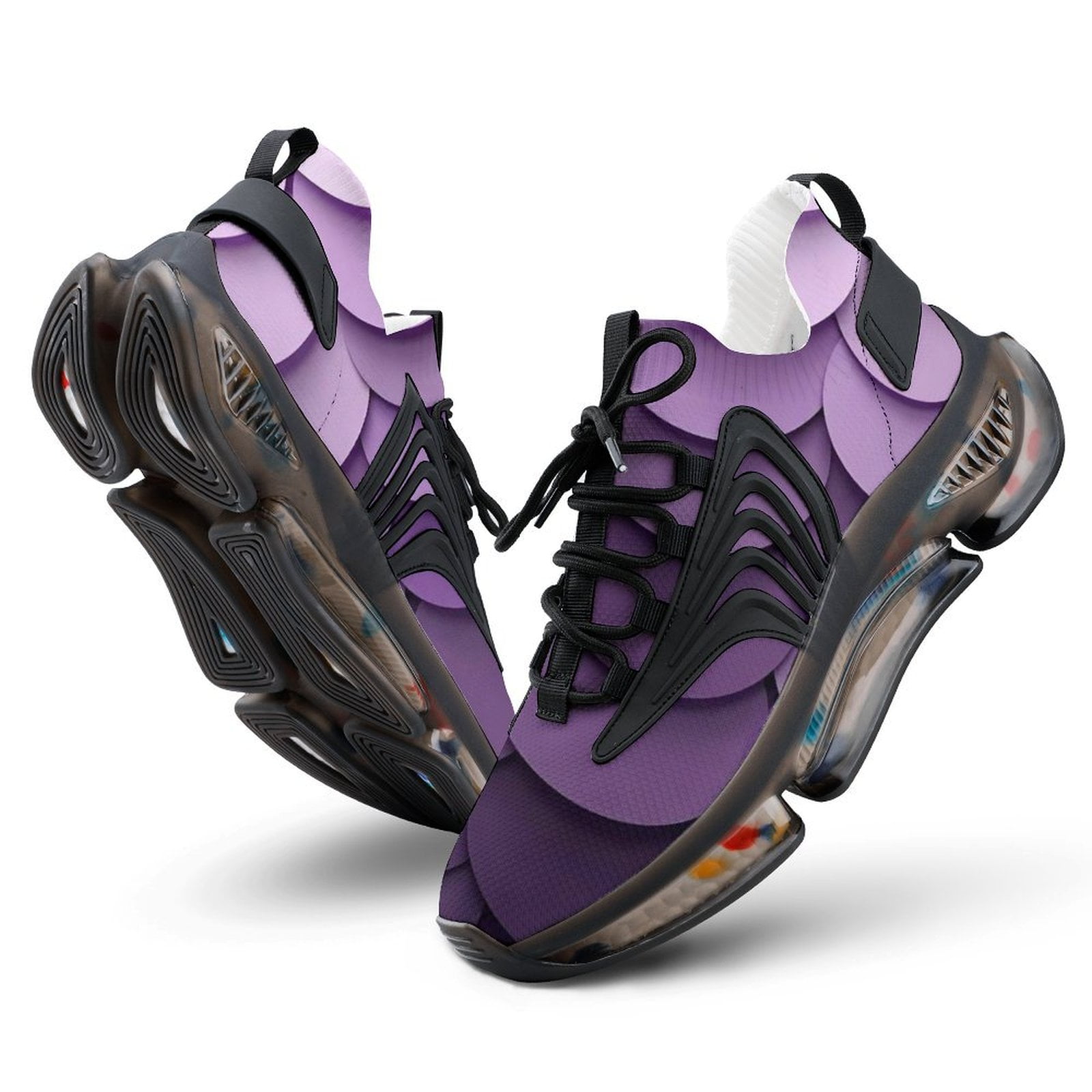 Abstract Vector Purple Disc Walking Shoes for Men Woman Lightweight ...
