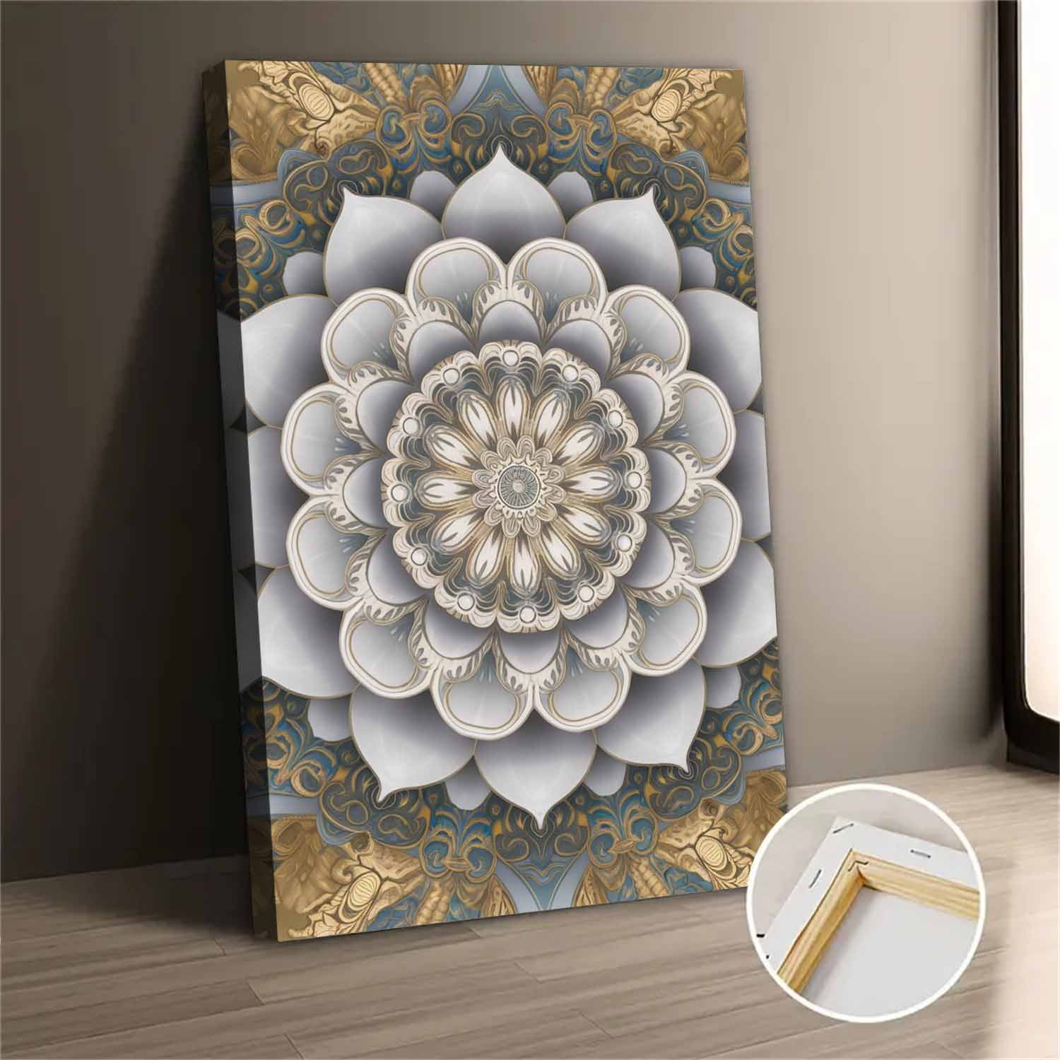 Abstract Vintage Mandala Canvas Wall Art Print For Home Decoration ...