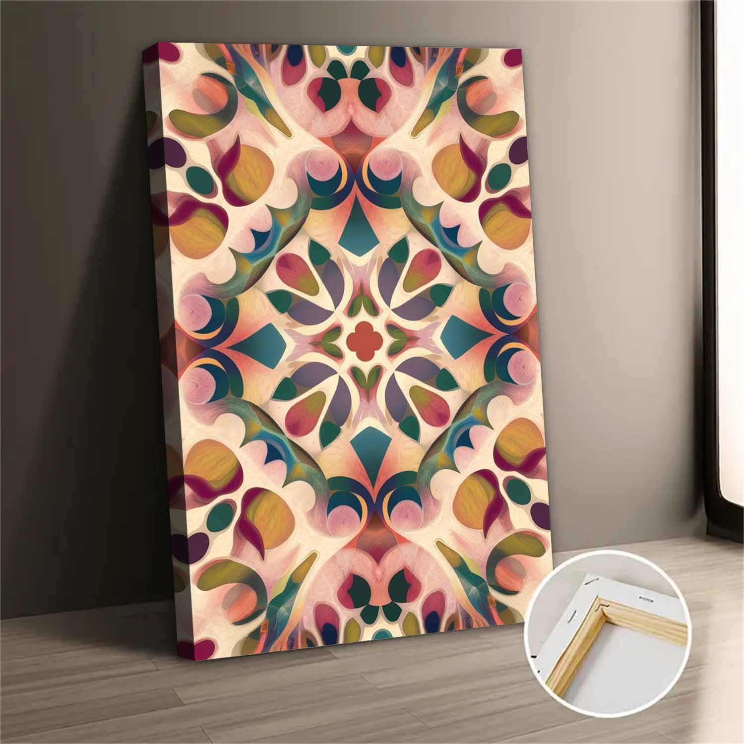 Abstract Vintage Mandala Canvas Wall Art Print Home Decor - Walmart.com