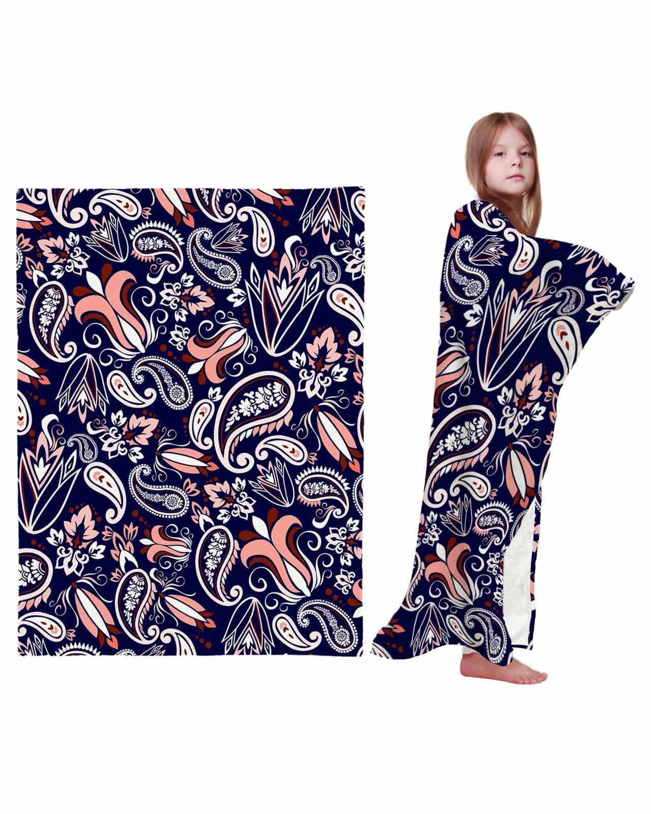 Abstract Vintage Paisley Baby Blankets for Girls/Boys, Boho Floral ...