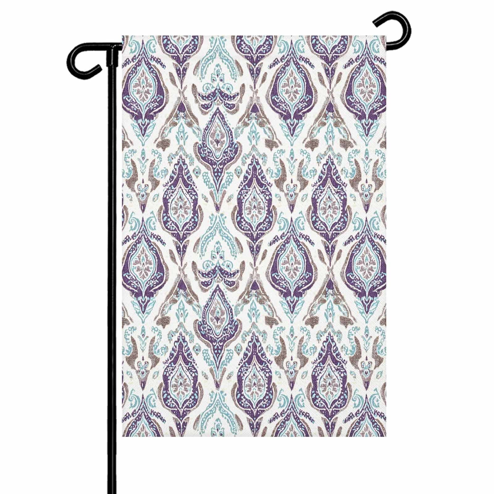 Abstract Vintage Paisley Garden Flags for Outside Boho Floral Texture ...