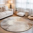 Abstract Vintage Watercolor Art Round Rug 5ft Mottled Gradient Texture ...