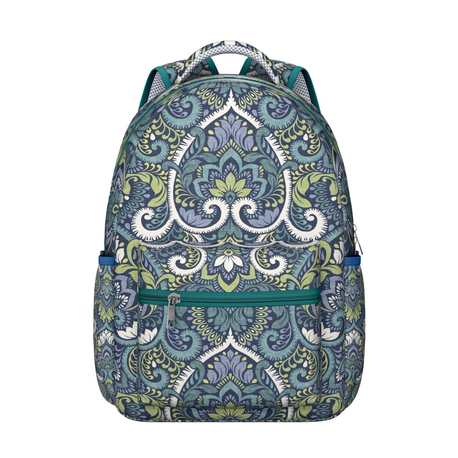 Abstract Vintage Waterproof School Backpack with Ergonomic Spinal ...