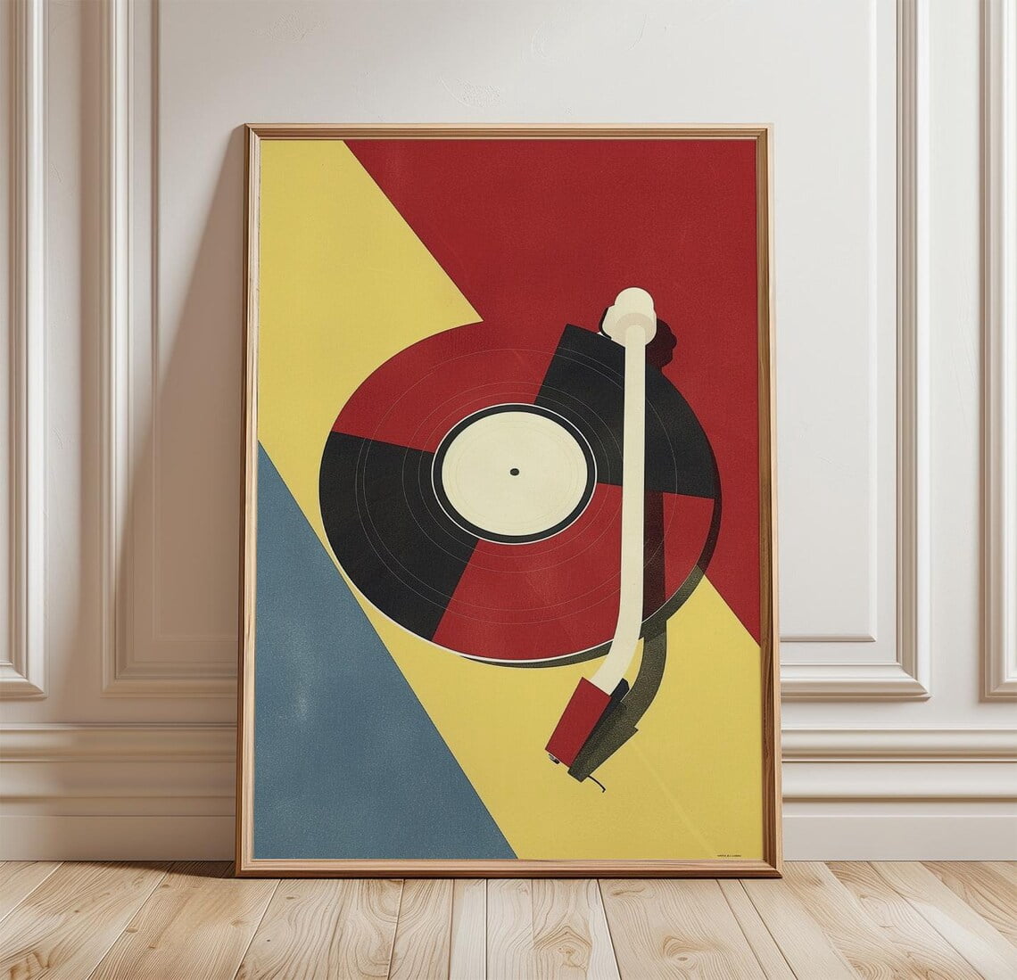 Abstract Vinyl Record Poster Retro Turntable Art Geometric Music ...