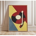 Abstract Vinyl Record Poster Retro Turntable Art Geometric Music ...