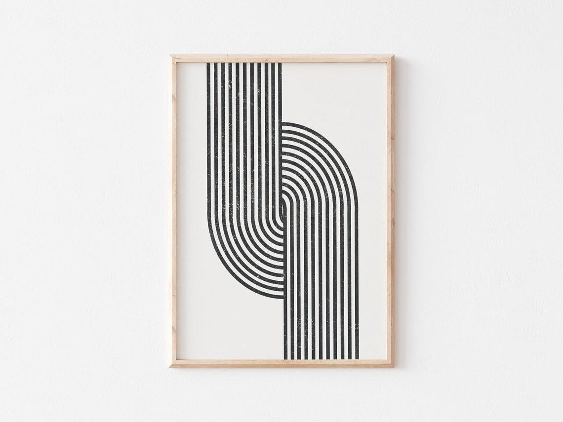 Abstract Wall Art, Geometric Shape Modern Poster, Simple Minimalist ...
