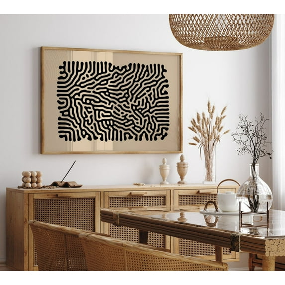 Abstract Wall Art, Minimalist Wall Art, Mid Century Modern Wall Art ...