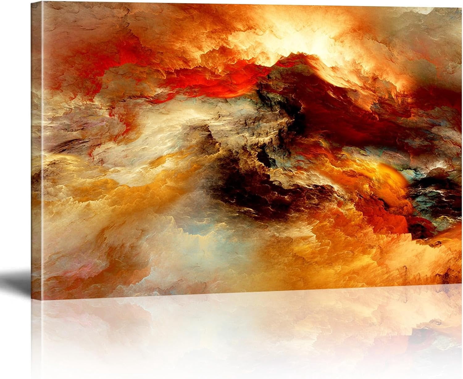 Abstract Wall Art Orange Flow Landscape Pictures Abstract Modern ...