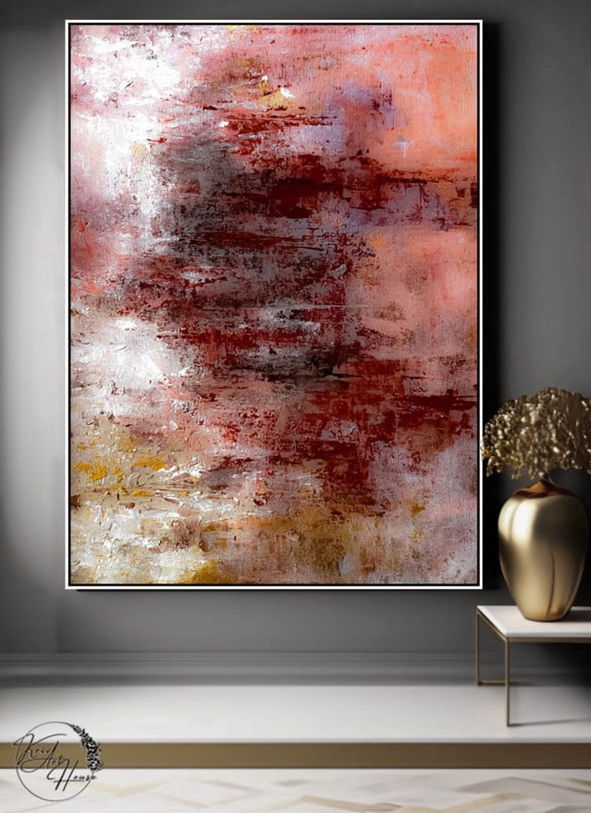 Abstract Wall Art Painting “Shattered Light” Handmade Canvas Home Decor ...