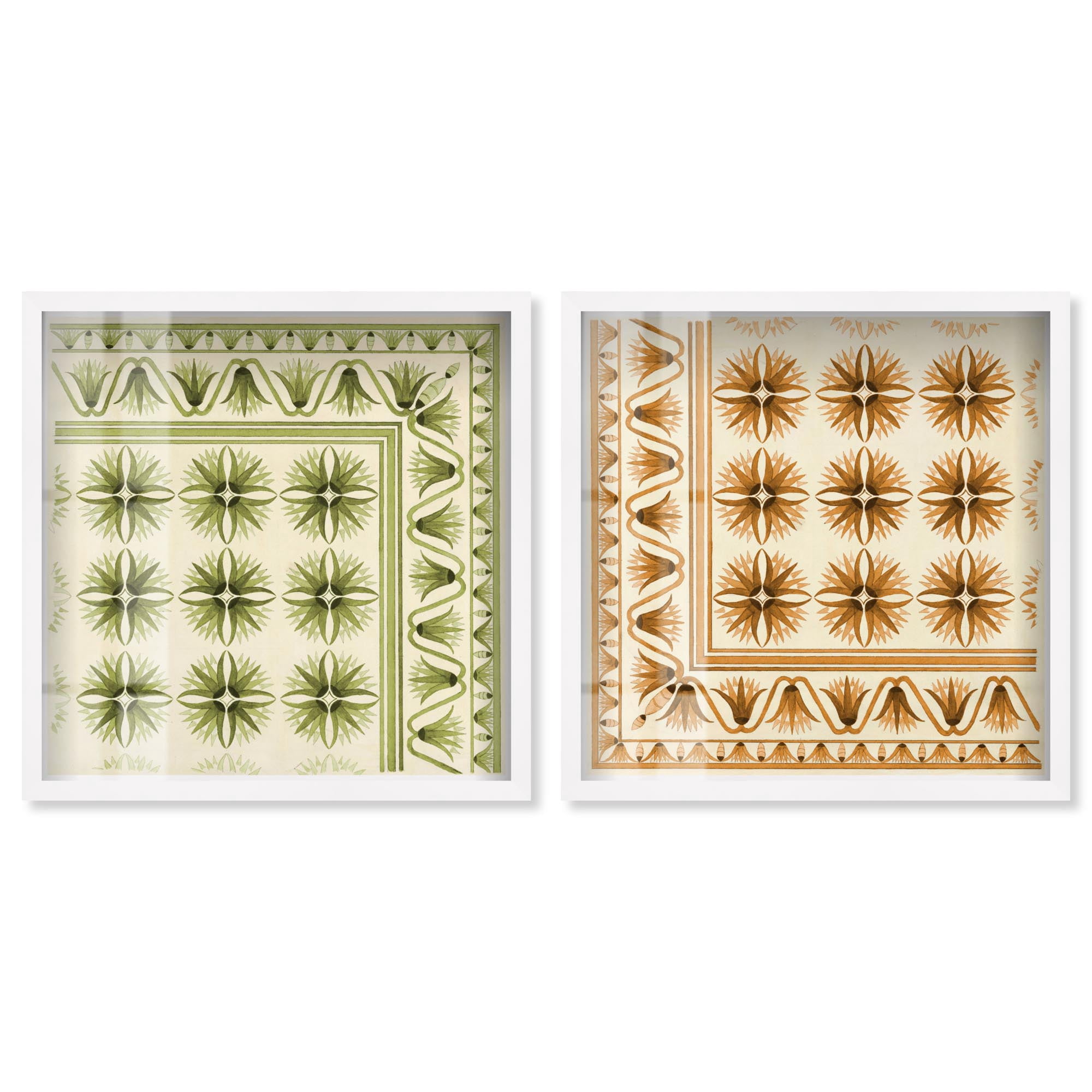 Abstract Wall Art Set: Floor Coverings Shadowbox Print Modern Wall Art ...