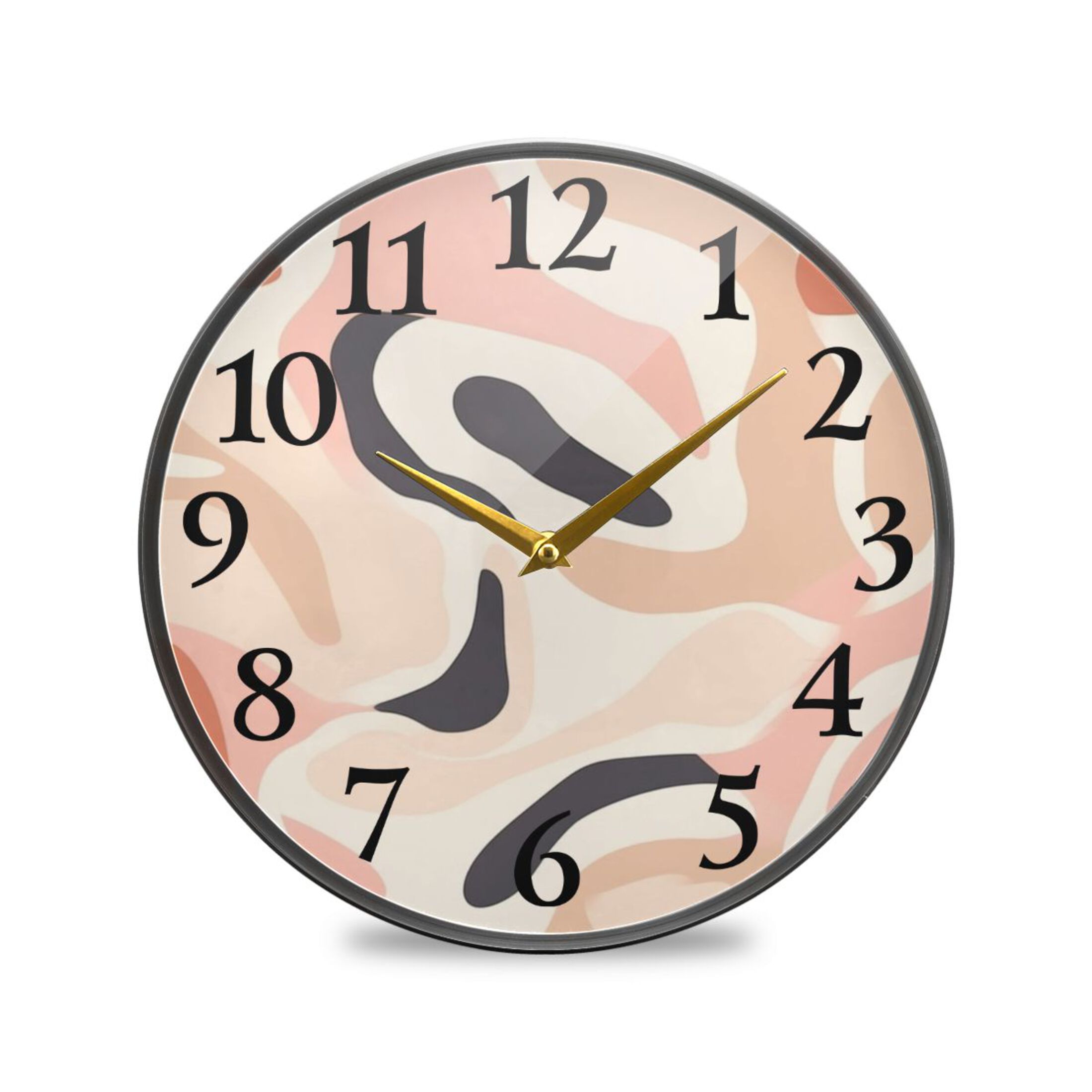 Abstract Wall Clocks Battery Operated 9.5 Inch Round Clock Acrylic ...