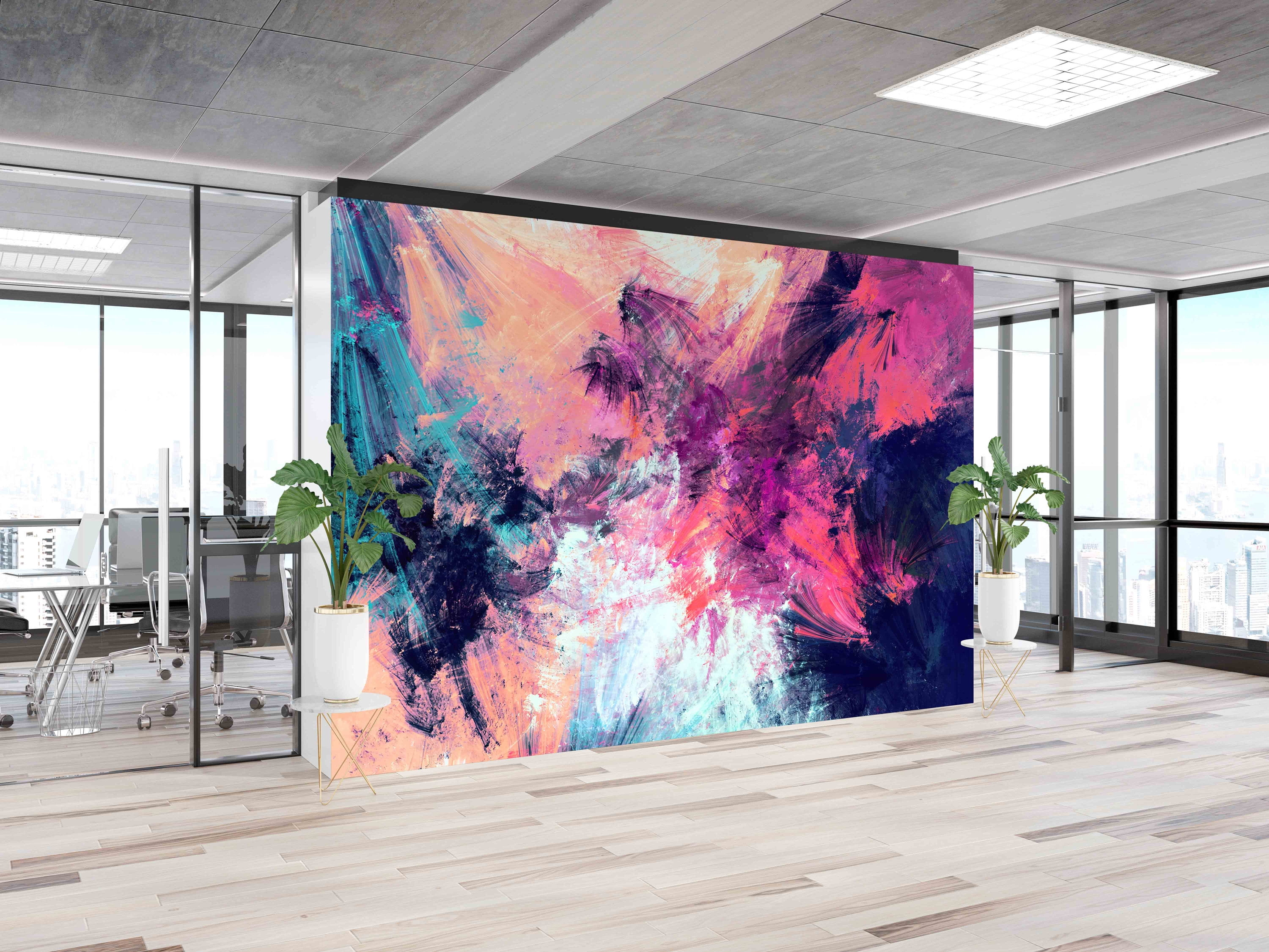 Abstract Wall Mural, Modern Wallpaper, Modern Abstract Wall Art ...