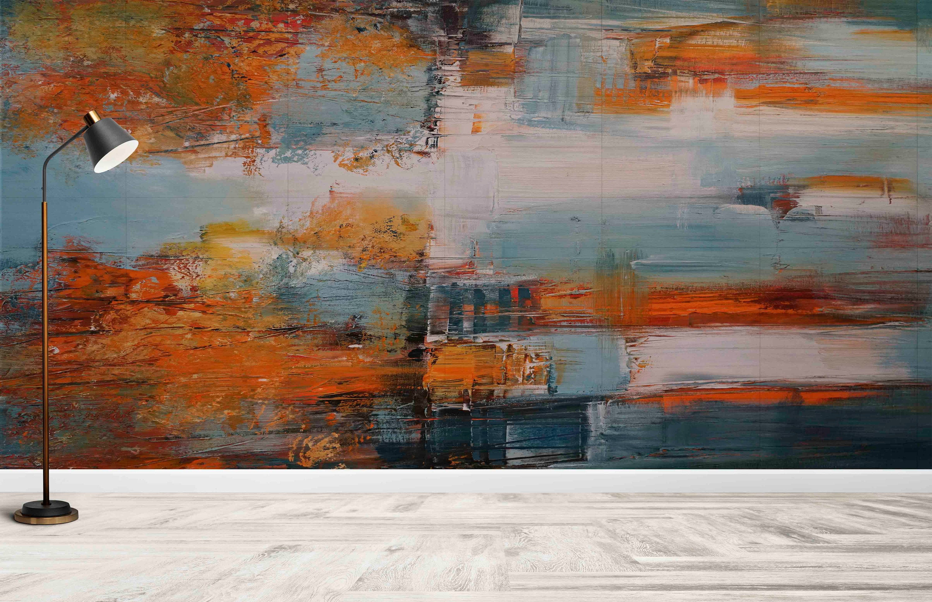 Abstract Wallpaper, Modern Wallpaper, Abstract Trees Wall Print, Custom ...