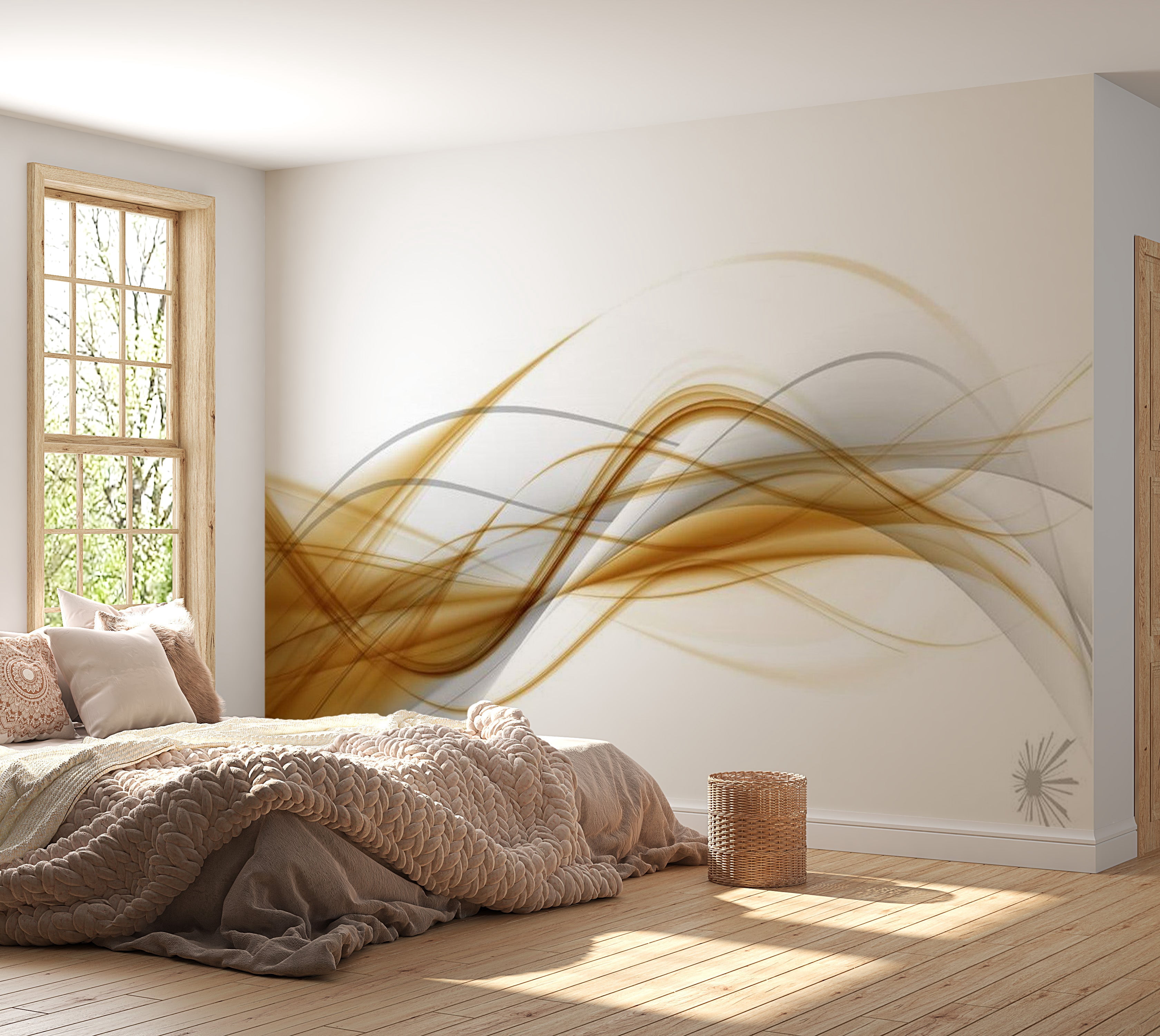 Abstract Wallpaper Wall Mural - Digital Art Pattern - Walmart.com