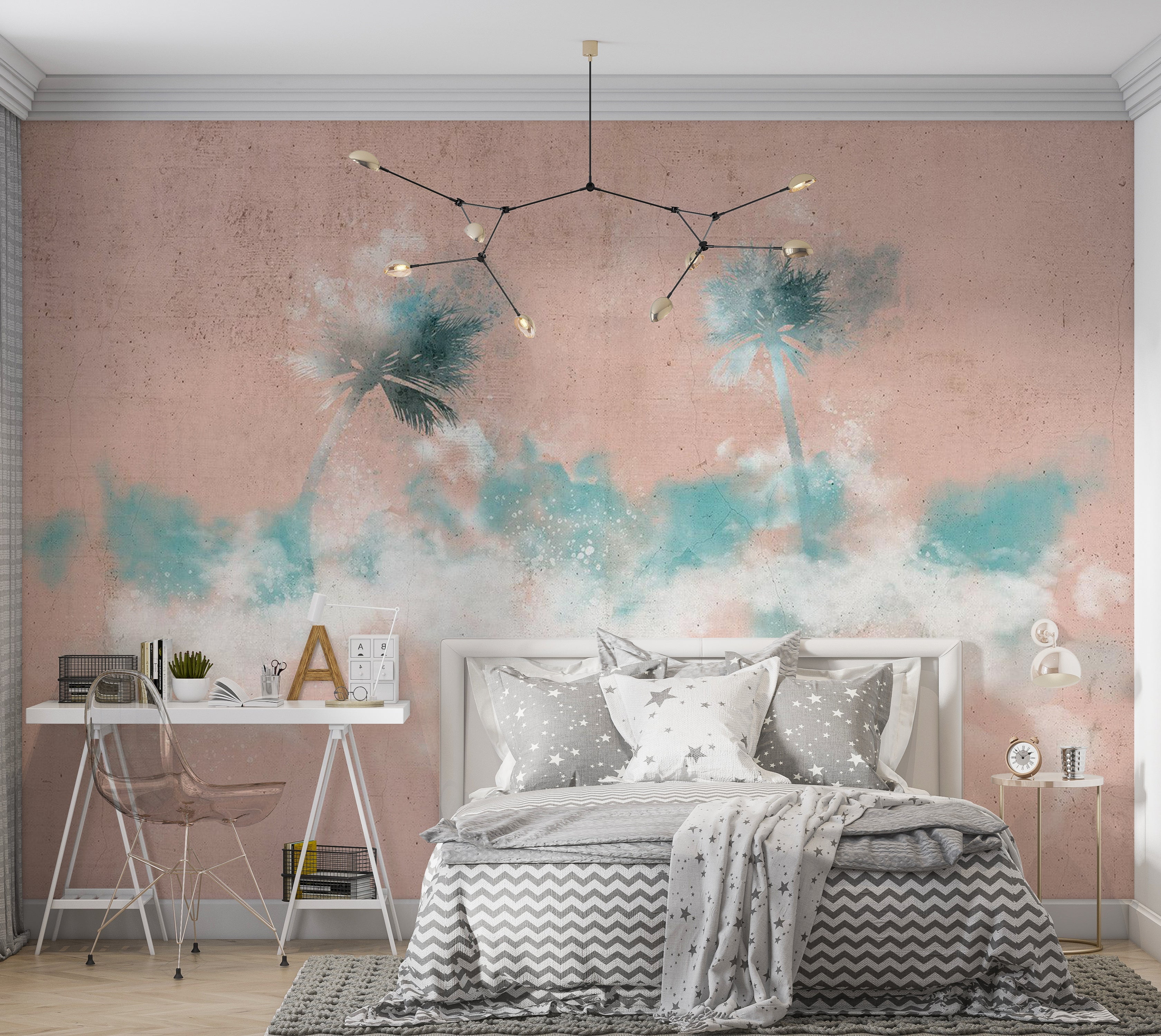 Abstract Wallpaper Wall Mural - Heavenly Relaxation - Walmart.com